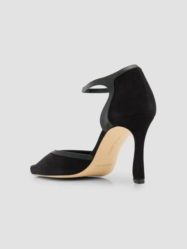 Manolo Blahnik Verdusan 90mm Suede Pumps