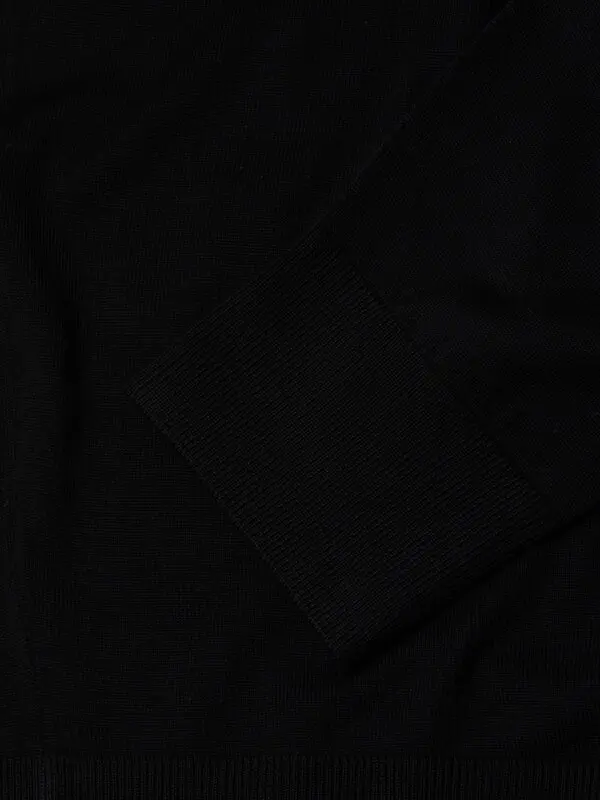 Stefano Ricci Ribbed Wool Sweater - Black
