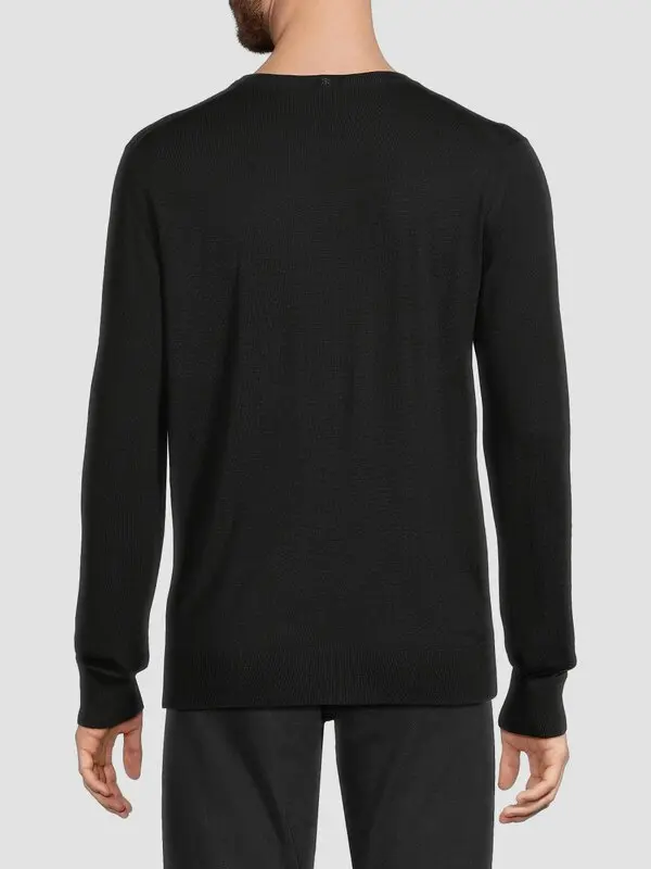 Stefano Ricci Ribbed Wool Sweater - Black