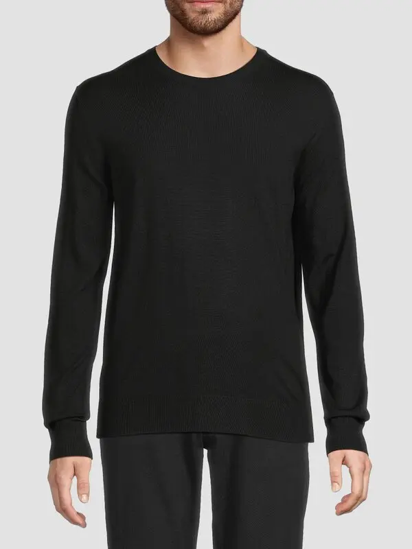 Stefano Ricci Ribbed Wool Sweater - Black