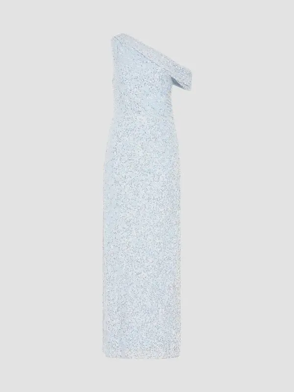 MILLY Stevie Sequin One-shoulder Maxi Dress
