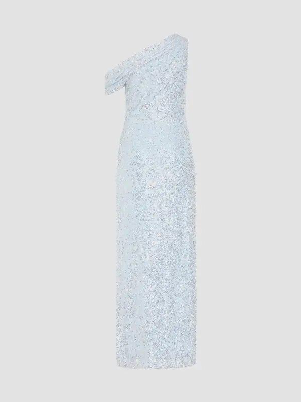 MILLY Stevie Sequin One-shoulder Maxi Dress