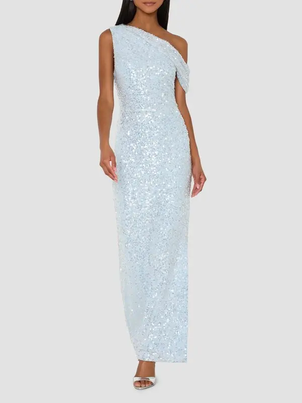 MILLY Stevie Sequin One-shoulder Maxi Dress