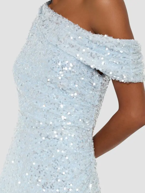 MILLY Stevie Sequin One-shoulder Maxi Dress