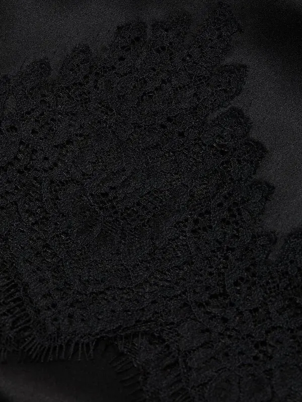 NILI LOTAN Thea Silk Lace-hem Skirt