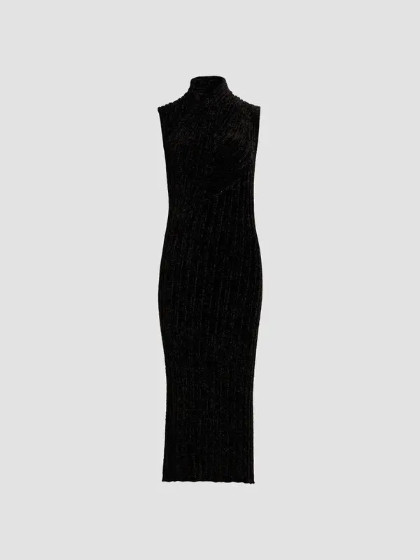 Giorgio Armani Chenille Textured Midi-dress - Brown Mel