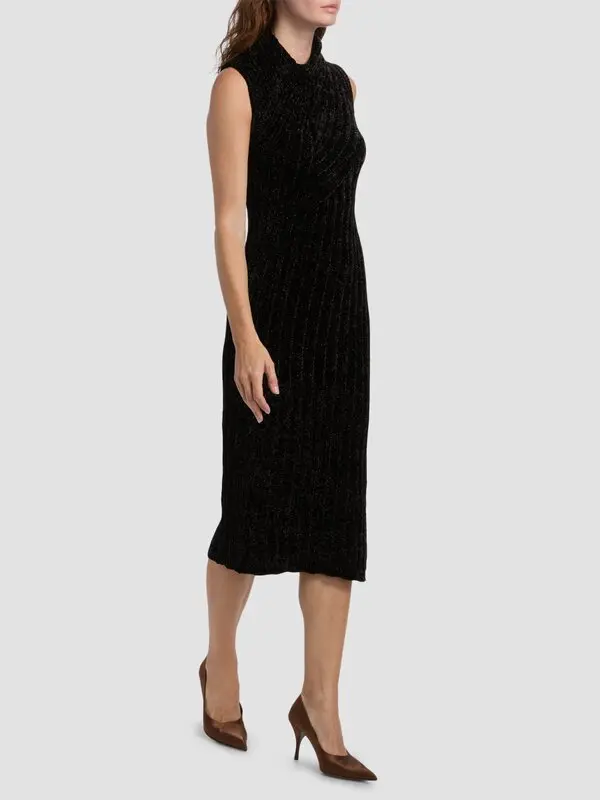 Giorgio Armani Chenille Textured Midi-dress