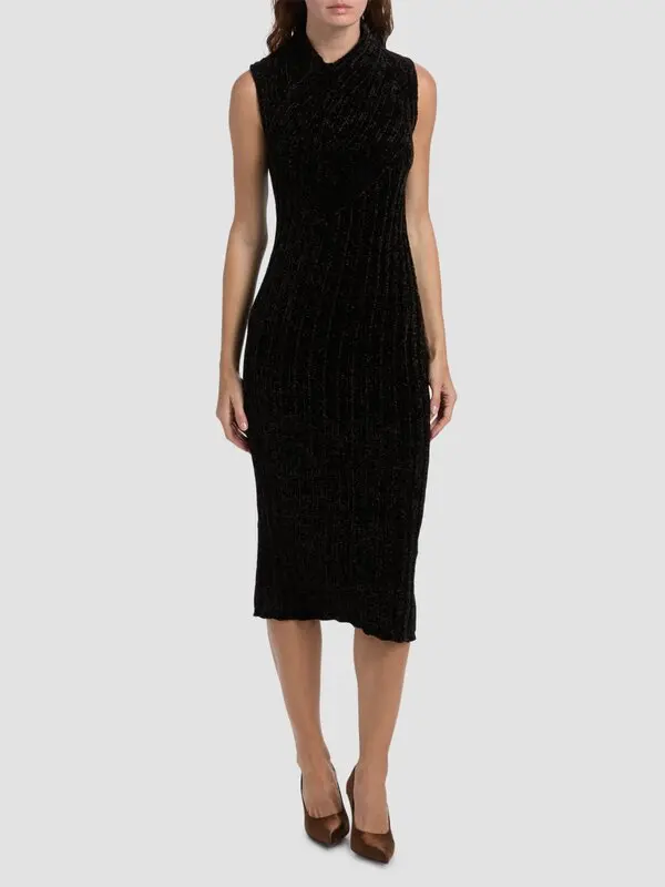 Giorgio Armani Chenille Textured Midi-dress