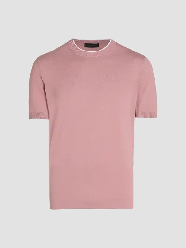 SAKS FIFTH AVENUE Cotton Knit T-shirt - Pink
