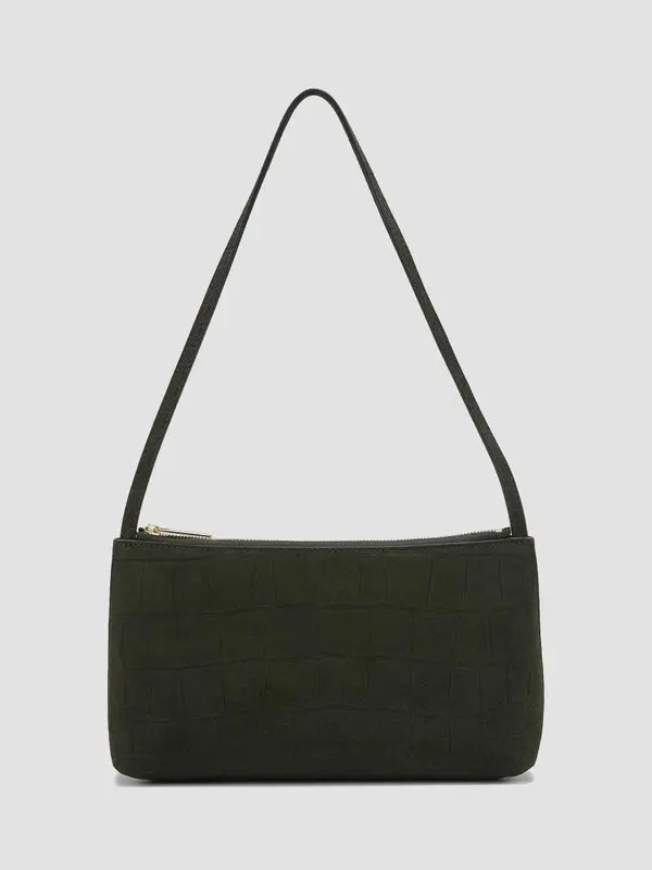 MANSUR GAVRIEL Gaia Suede Croc-embossed Shoulder Bag