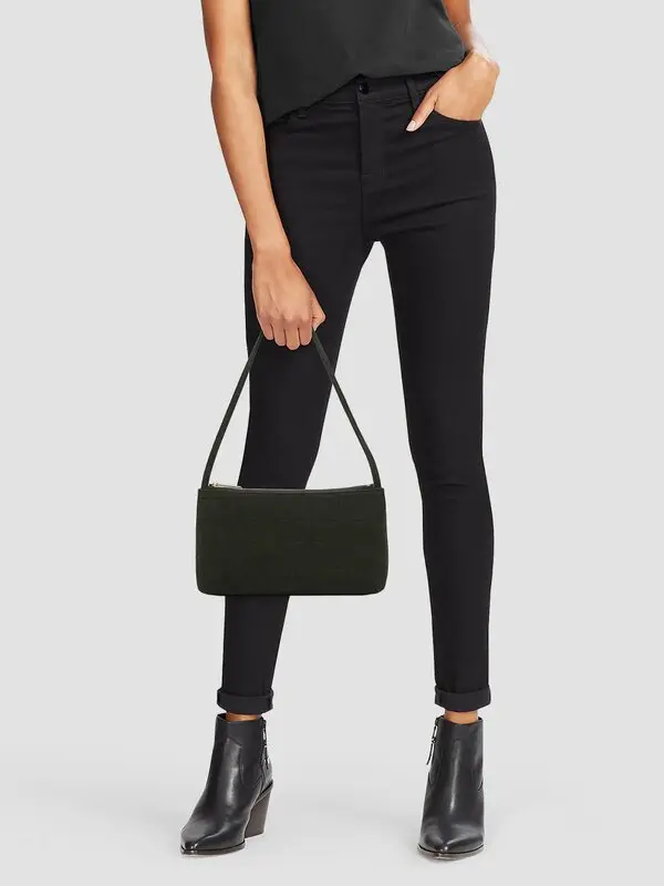 MANSUR GAVRIEL Gaia Suede Croc-embossed Shoulder Bag