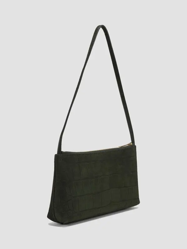 MANSUR GAVRIEL Gaia Suede Croc-embossed Shoulder Bag