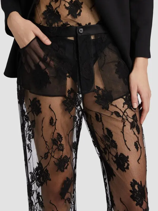 Kiki De Montparnasse Dominique Sheer Lace Pants