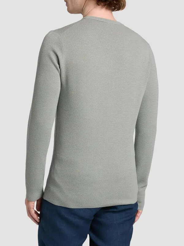 SAKS FIFTH AVENUE Collection Structure Crewneck Long-sleeve Shirt