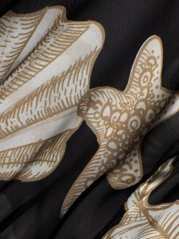 MILLY Vince Seashell-print Cover-up Midi-dress