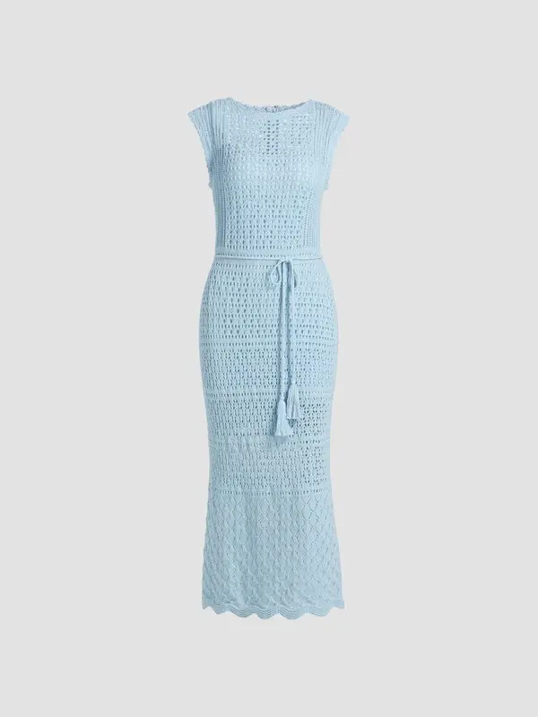 MILLY Kai Crochet Midi-dress