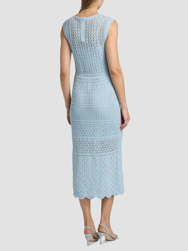 MILLY Kai Crochet Midi-dress
