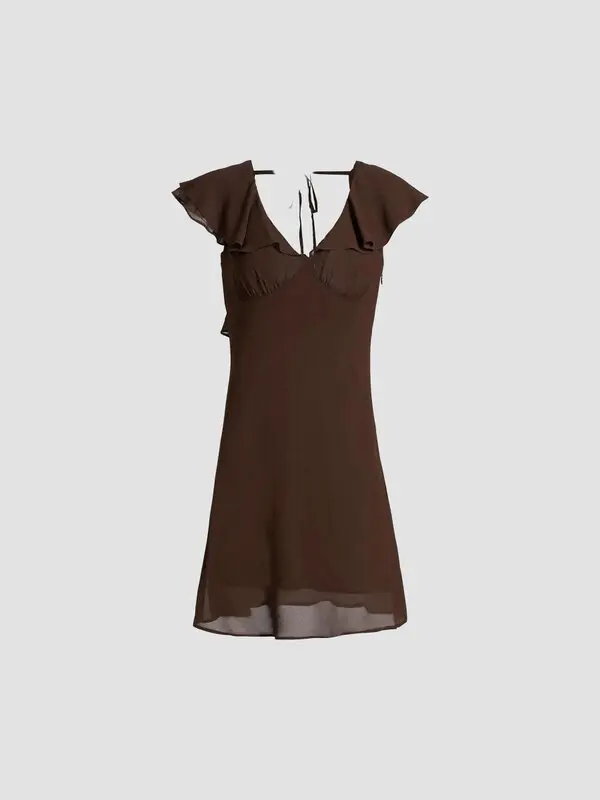REFORMATION Arni Ruffle Minidress
