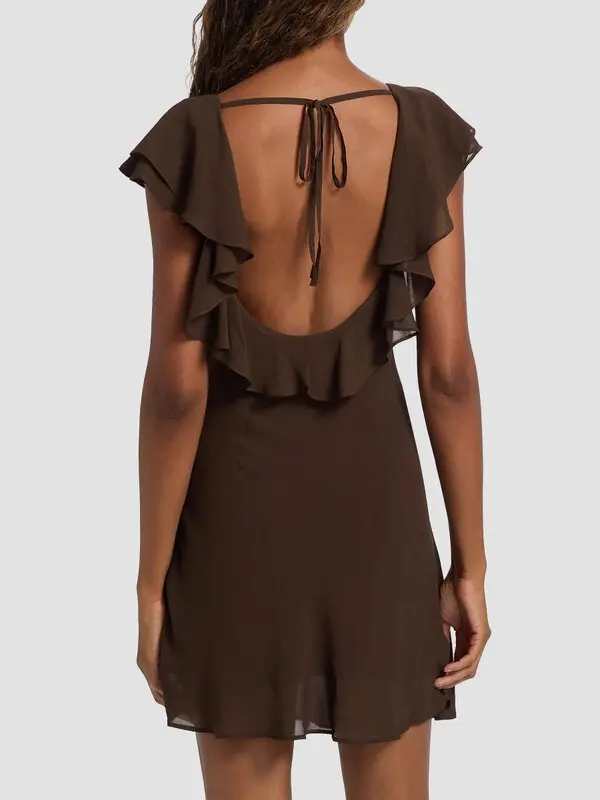 REFORMATION Arni Ruffle Minidress
