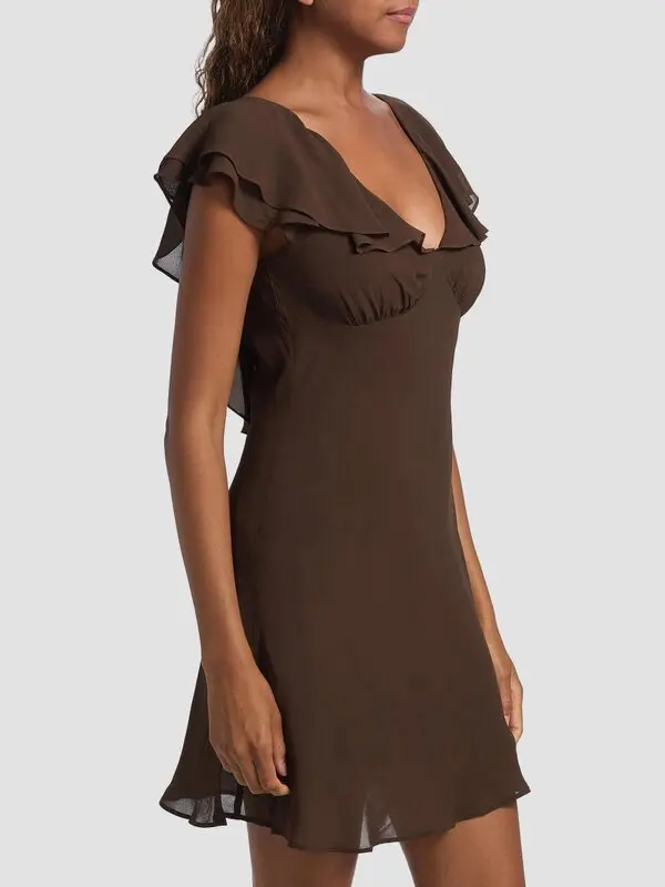 REFORMATION Arni Ruffle Minidress