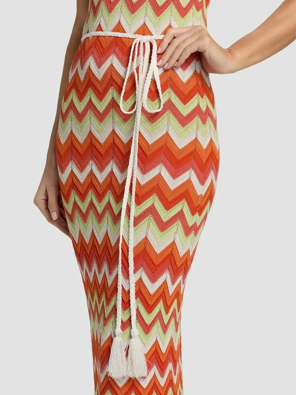 MILLY Kaela Zigzag Knit Cover-up Dress