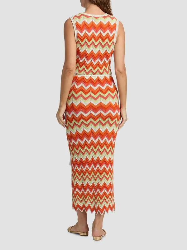 MILLY Kaela Zigzag Knit Cover-up Dress