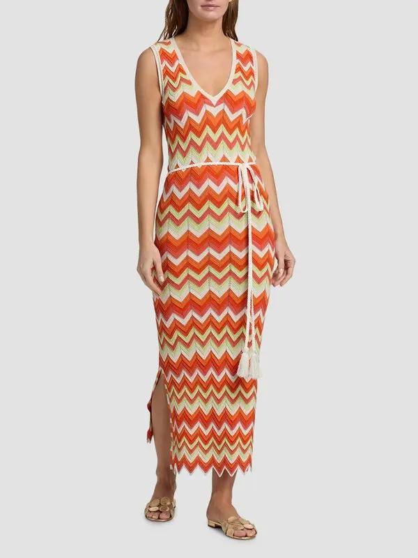 MILLY Kaela Zigzag Knit Cover-up Dress