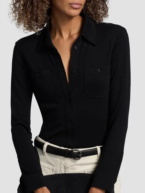 NILI LOTAN Ibra Wool Shirt
