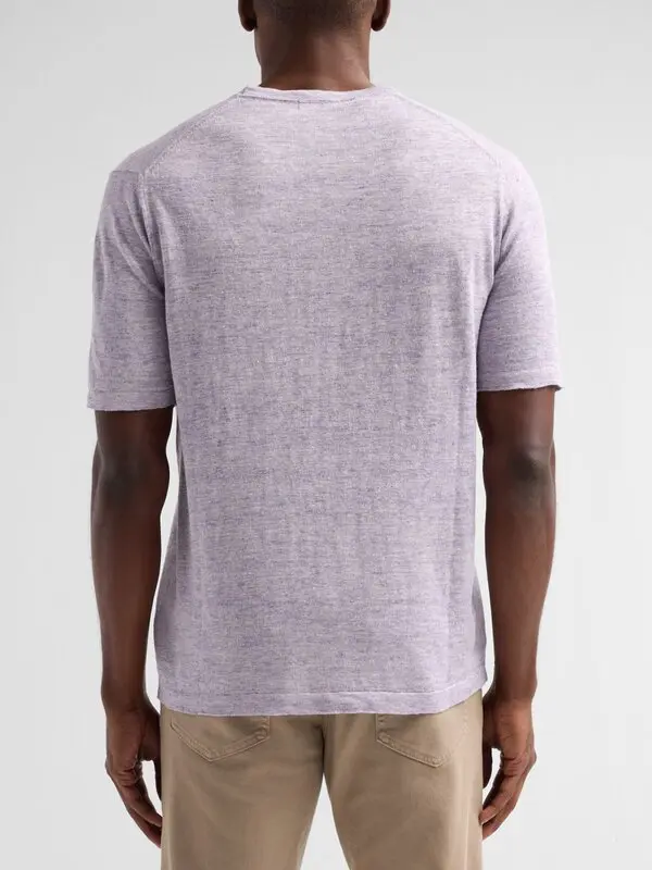 SAKS FIFTH AVENUE Linen Crewneck T-shirt - Lilac