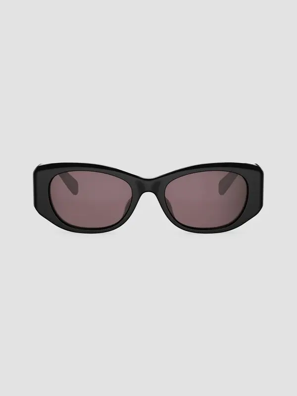 Celine 3 Dots 54mm Rectangular Sunglasses - Shiny Black Violet