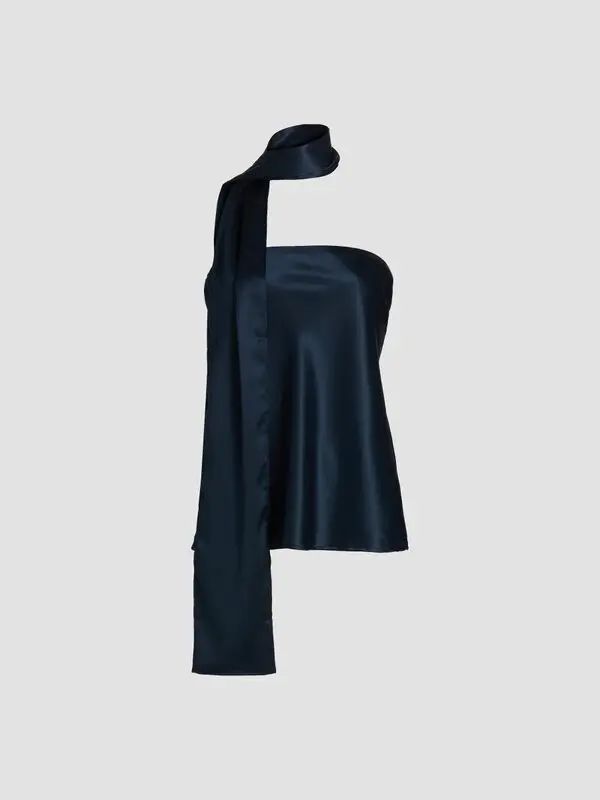 REFORMATION Sienna Satin Strapless Top