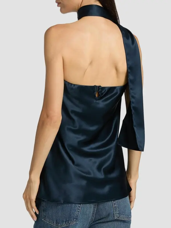 REFORMATION Sienna Satin Strapless Top