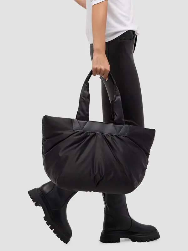 VEE COLLECTIVE Medium Caba Ruched Tote Bag - Black