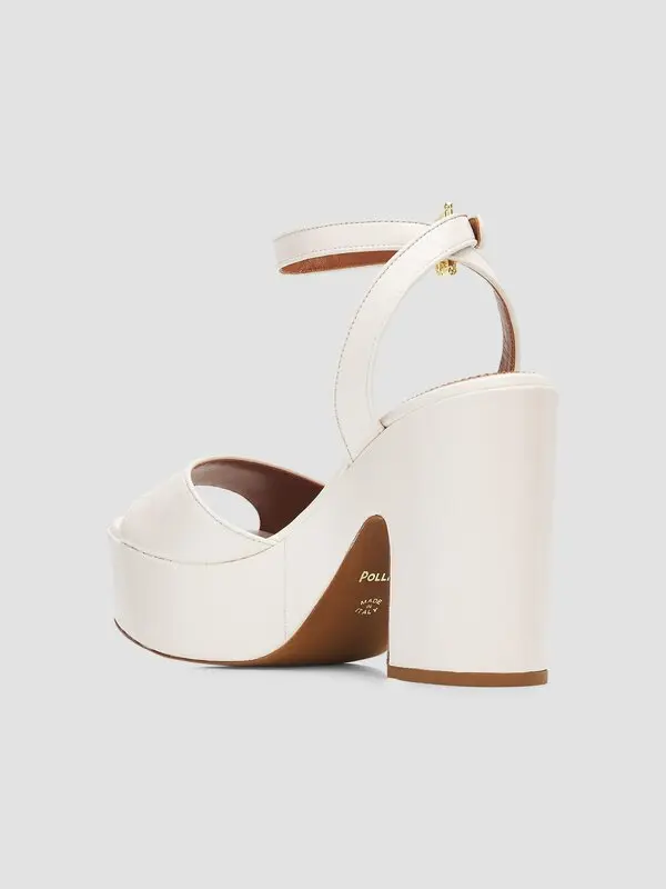 POLLINI 110mm Patent Leather Platform Sandals