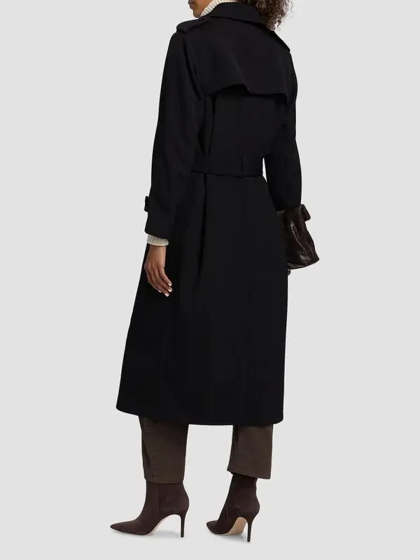 NILI LOTAN Marin Wool-blend Trench Coat