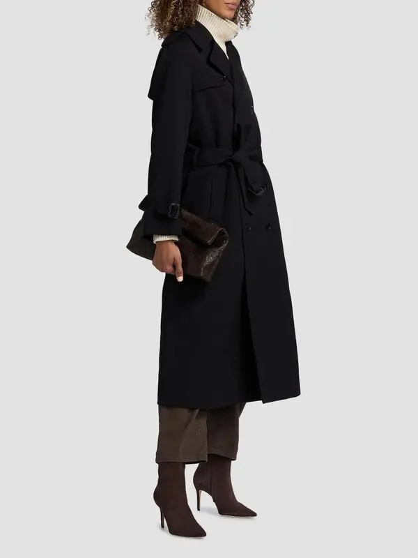 NILI LOTAN Marin Wool-blend Trench Coat