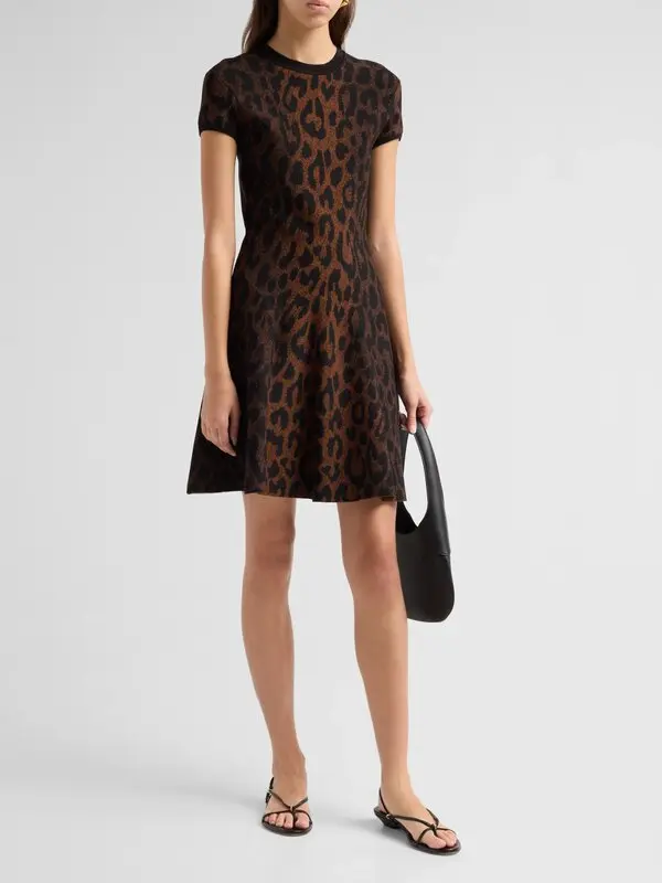 MILLY Honor Leopard Mini Dress