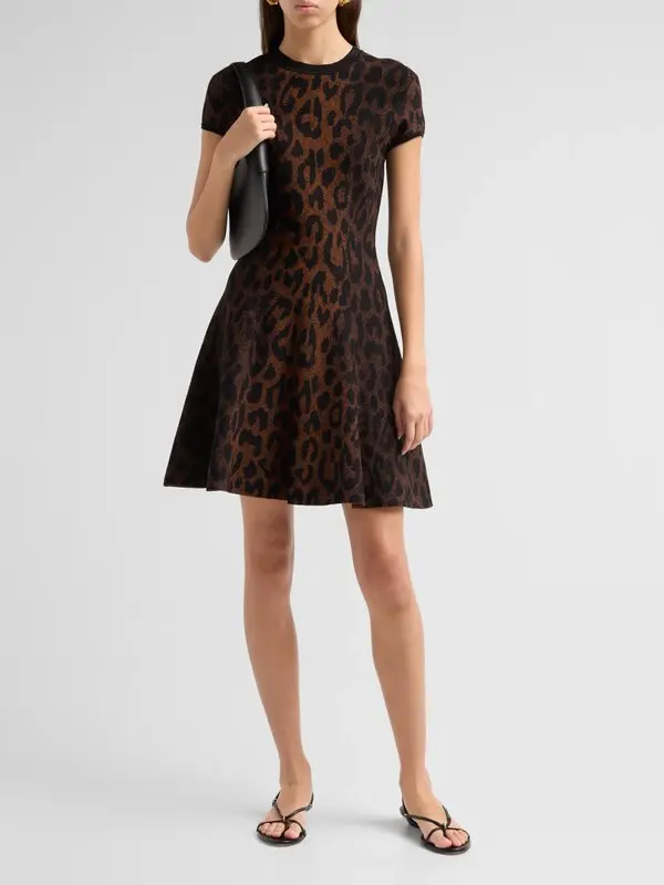 MILLY Honor Leopard Mini Dress