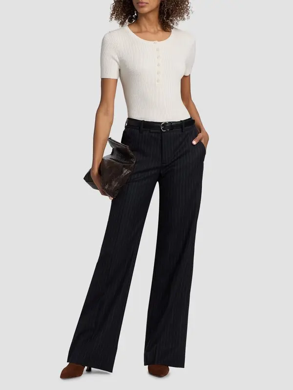 NILI LOTAN Francene Cotton-silk Sweater