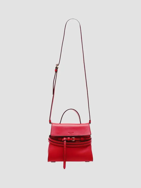 Moschino Tie Me Strappy Top Handle Bag