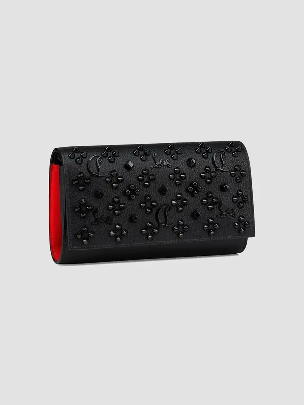 CHRISTIAN LOUBOUTIN Paloma Grained Calf Leather Chain Wallet