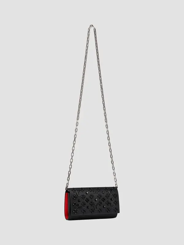 CHRISTIAN LOUBOUTIN Paloma Grained Calf Leather Chain Wallet