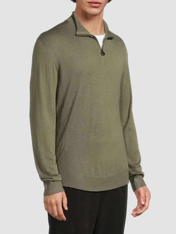 Stefano Ricci Wool Quarter-zip Sweater - Green