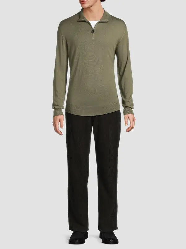 Stefano Ricci Wool Quarter-zip Sweater - Green