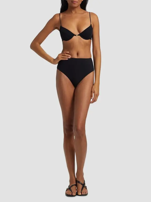 Kiki De Montparnasse Self-tie Demi Bikini Top - Black