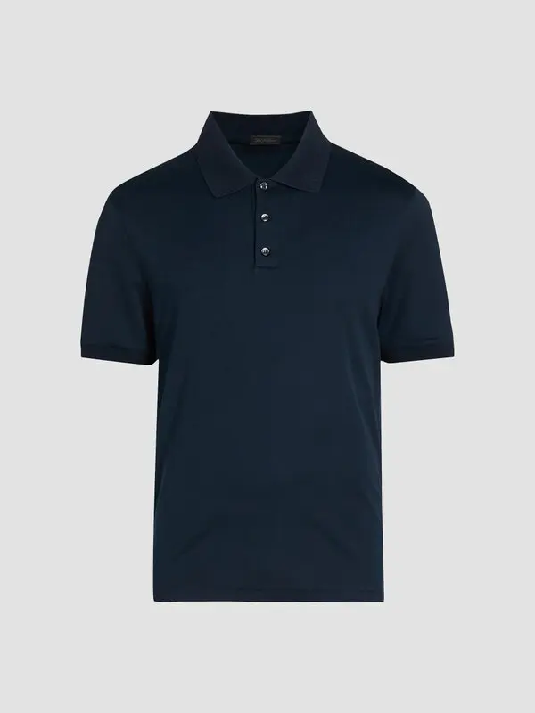 SAKS FIFTH AVENUE Collection Elevated Tech Polo Shirt - Blue