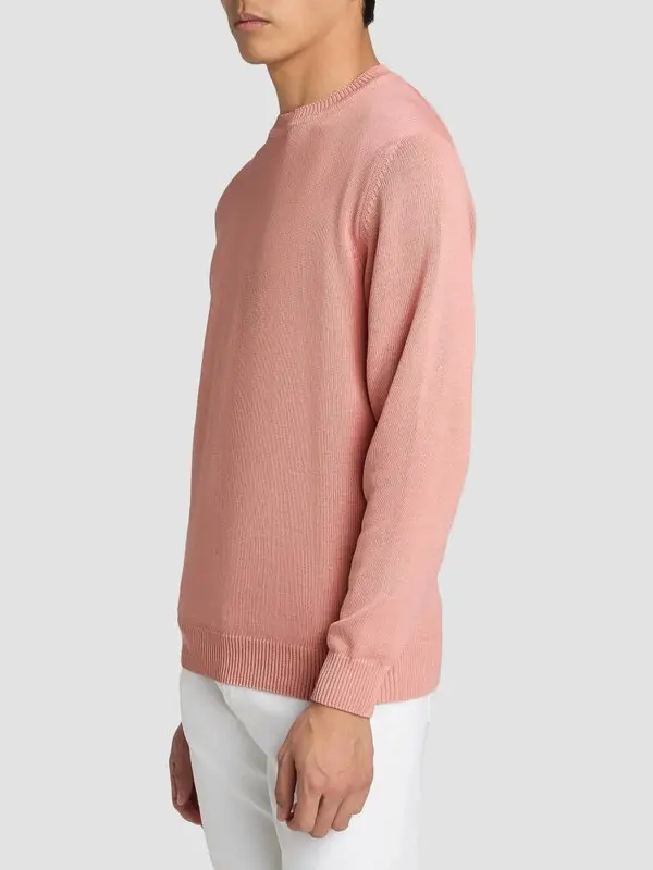 SAKS FIFTH AVENUE Gart-dyed Crewneck Sweater - Pink