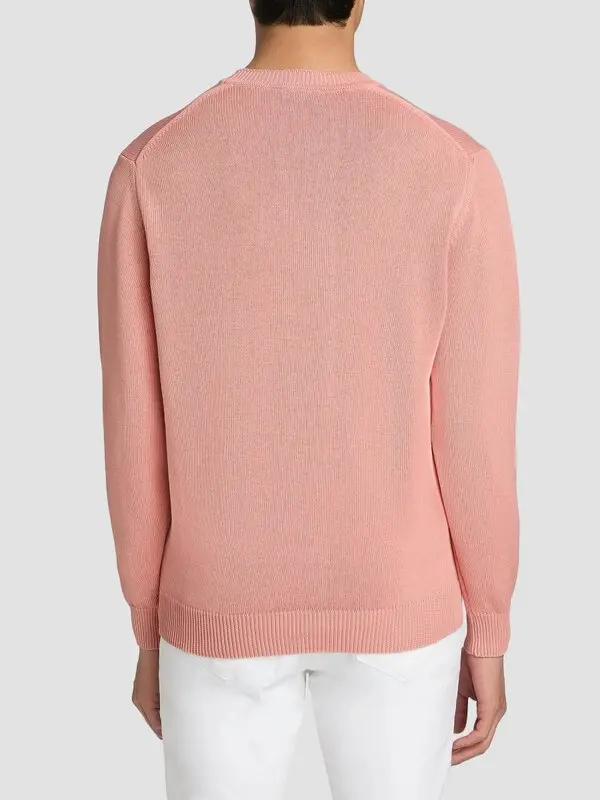 SAKS FIFTH AVENUE Gart-dyed Crewneck Sweater - Pink