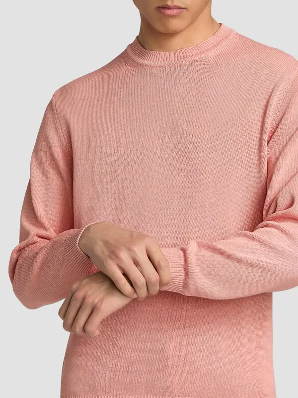SAKS FIFTH AVENUE Gart-dyed Crewneck Sweater - Pink