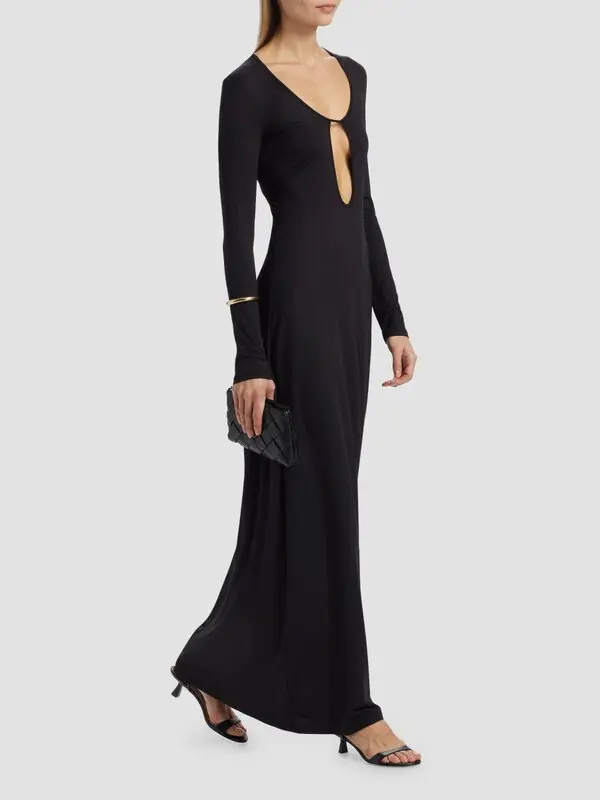 Kiki De Montparnasse Echauffe Cut-out Long-sleeve Gown